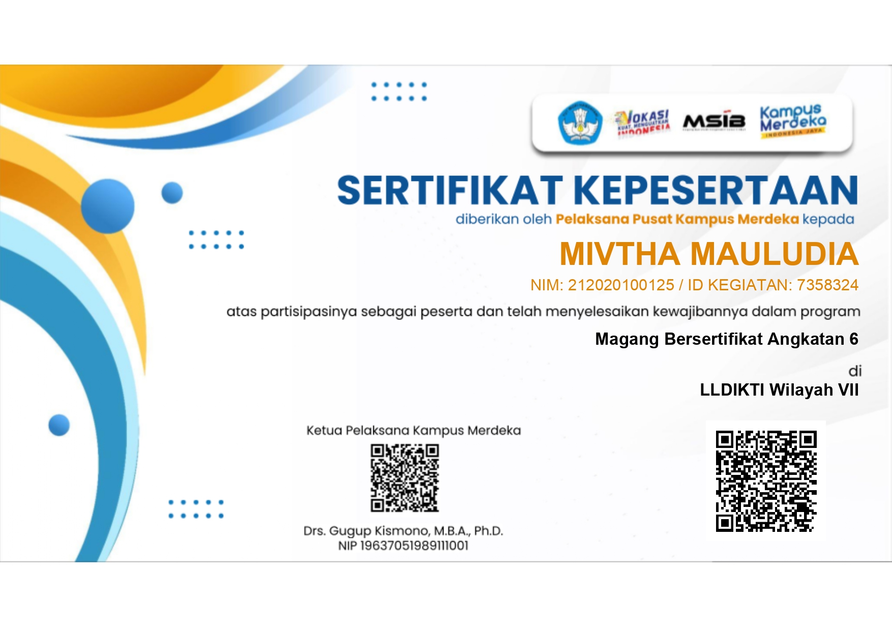 Magang Studi Independen Bersertifikat